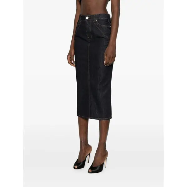 Givenchy Dark Wash Straight Denim Skirt