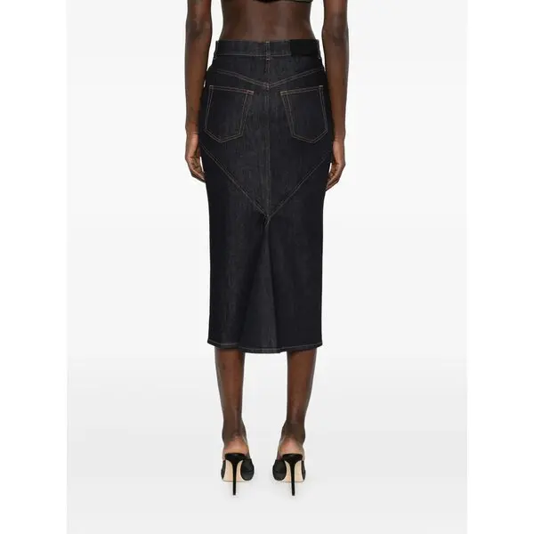 Givenchy Dark Wash Straight Denim Skirt