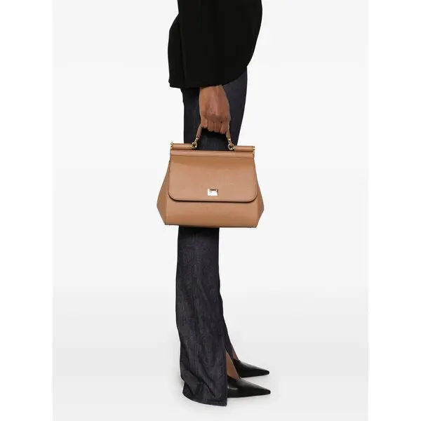 Dolce & Gabbana Calfskin Tote Bag - Brown
