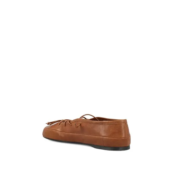 Miu Miu Nappa Leather Ballerina Flats With Embroidery