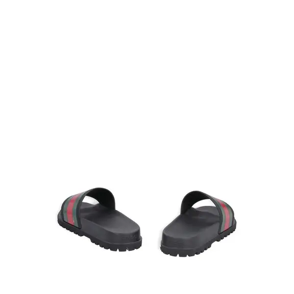 Gucci Signature Web Detail Slides - Black