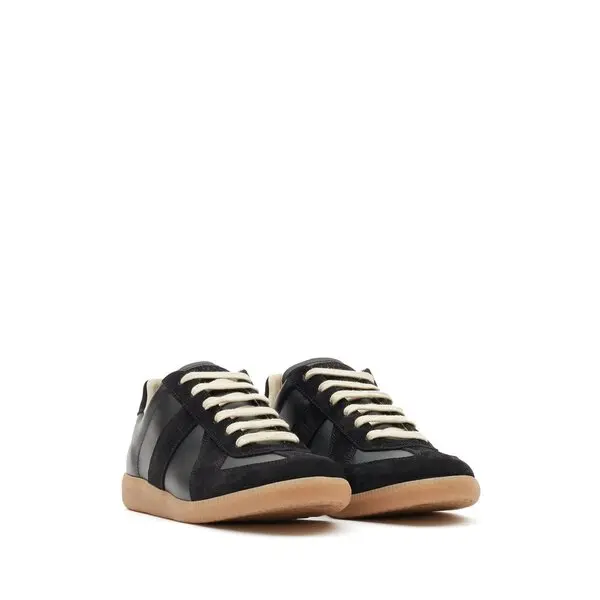 MAISON MARGIELA Low-top Trainers With Paint Splatter Detail - Black