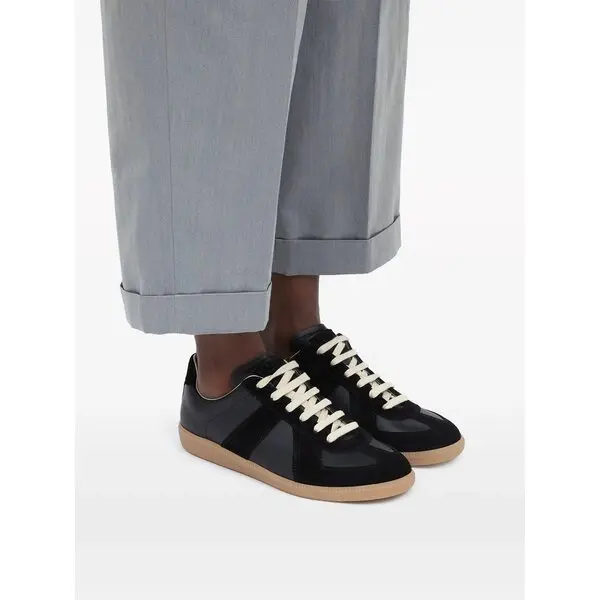 MAISON MARGIELA Low-top Trainers With Paint Splatter Detail - Black
