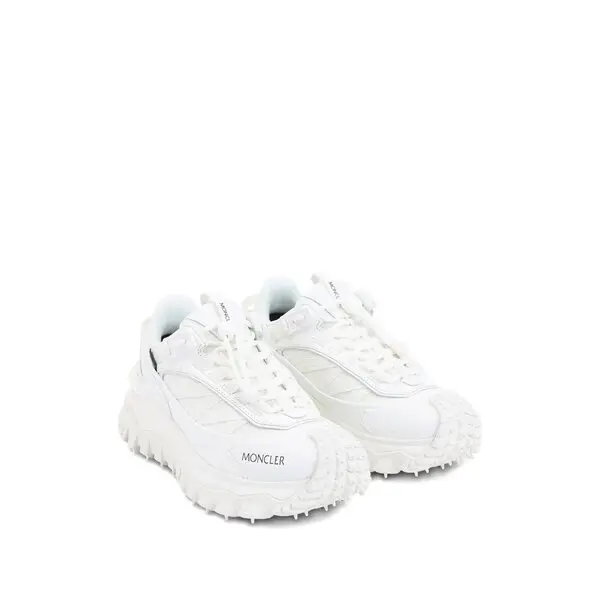 Moncler Neutrals" Lace-up Leather And Nylon Trainers