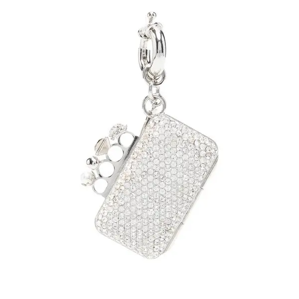 Alexander McQueen Tone Crystal Embellished Clutch Detail Ring