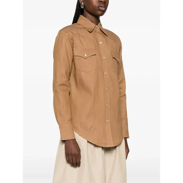 A.p.c. Cotton Button-up Shirt With Chest Pockets