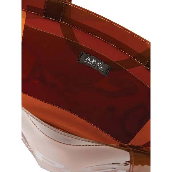 A.p.c. Transparent Pvc Tote Bag With Logo Detail
