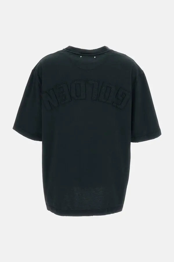 GOLDEN GOOSE T-shirt Relaxed Fit Logo Patch - Multicolor