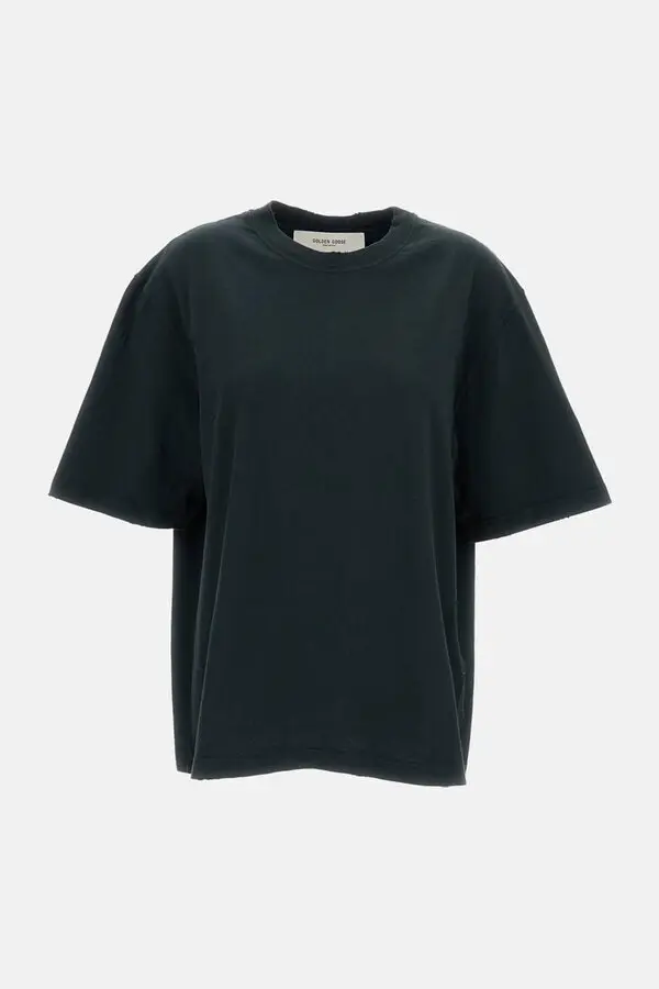 GOLDEN GOOSE T-shirt Relaxed Fit Logo Patch - Multicolor
