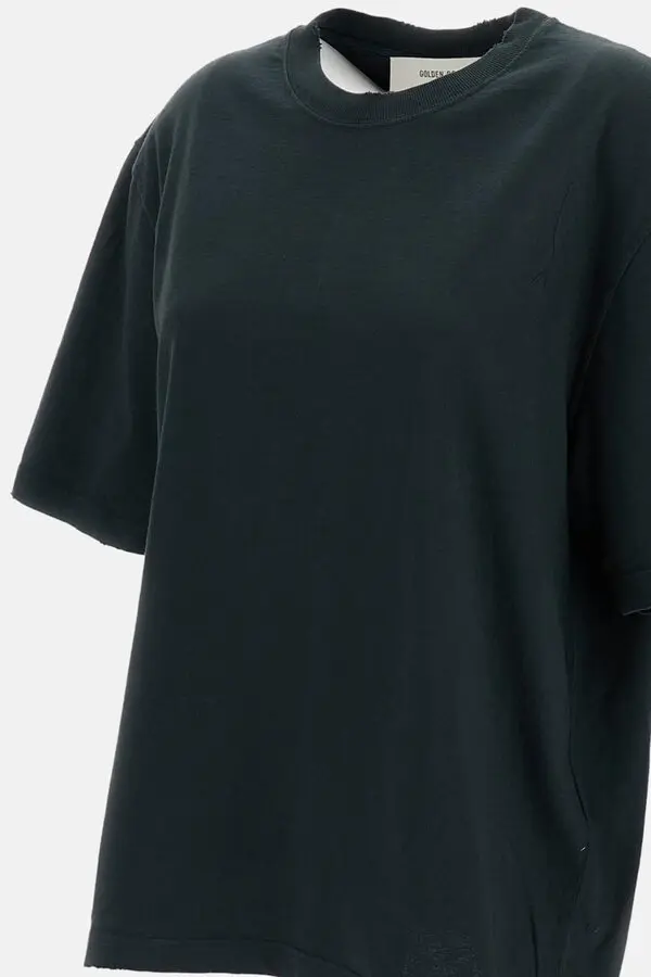 GOLDEN GOOSE T-shirt Relaxed Fit Logo Patch - Multicolor