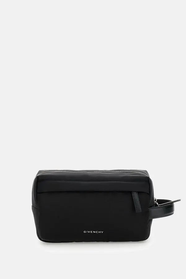 Givenchy Essential Toilet Pouch In Technical Fabric With Side Handle - Multicolor