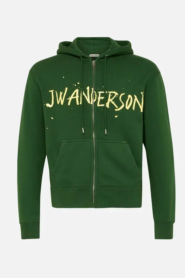 JW Anderson Zip-front Printed Hoodie - Multicolor