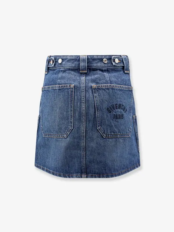 Givenchy Denim Mini Skirt - Multicolor