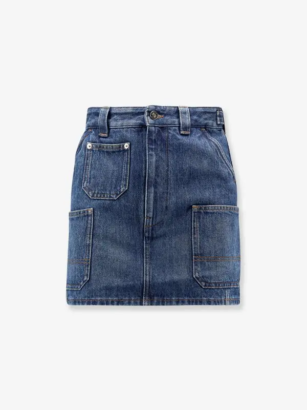 Givenchy Denim Mini Skirt - Multicolor