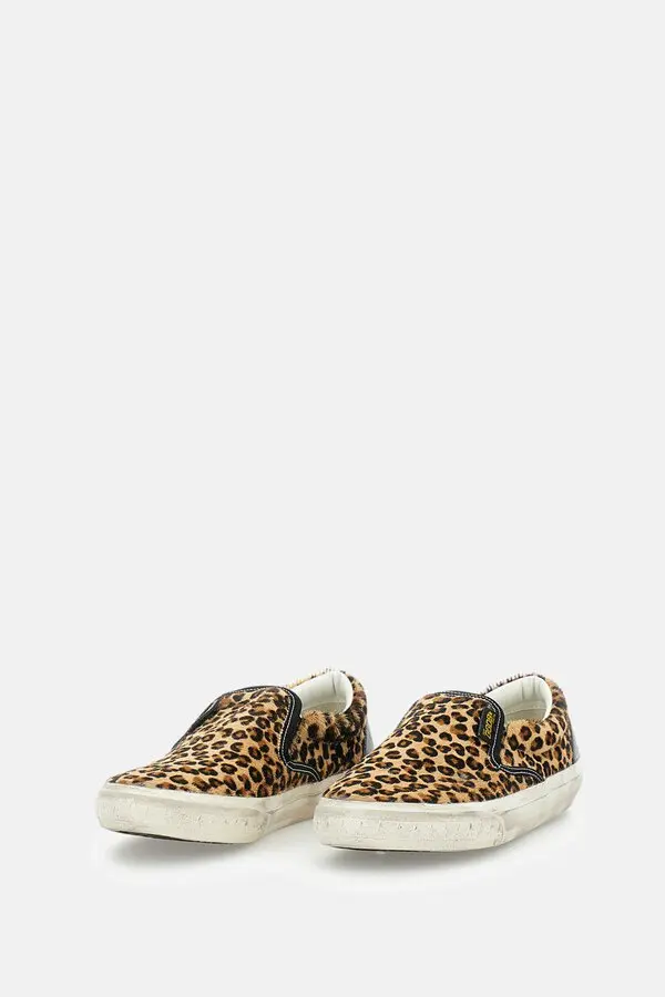 GOLDEN GOOSE Horsy Slip-on Sneakers With Animalier Print