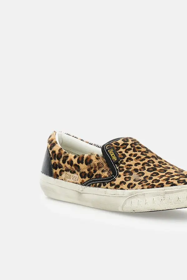 GOLDEN GOOSE Horsy Slip-on Sneakers With Animalier Print