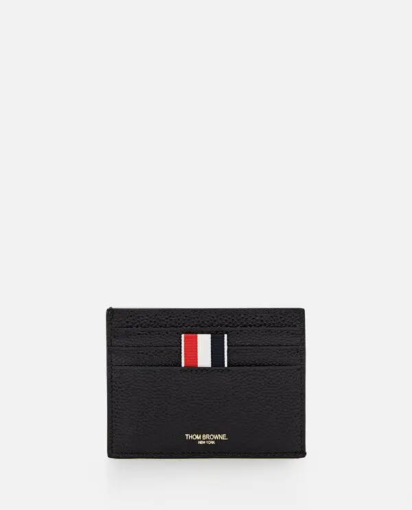 Thom Browne Black Leather Cardholder