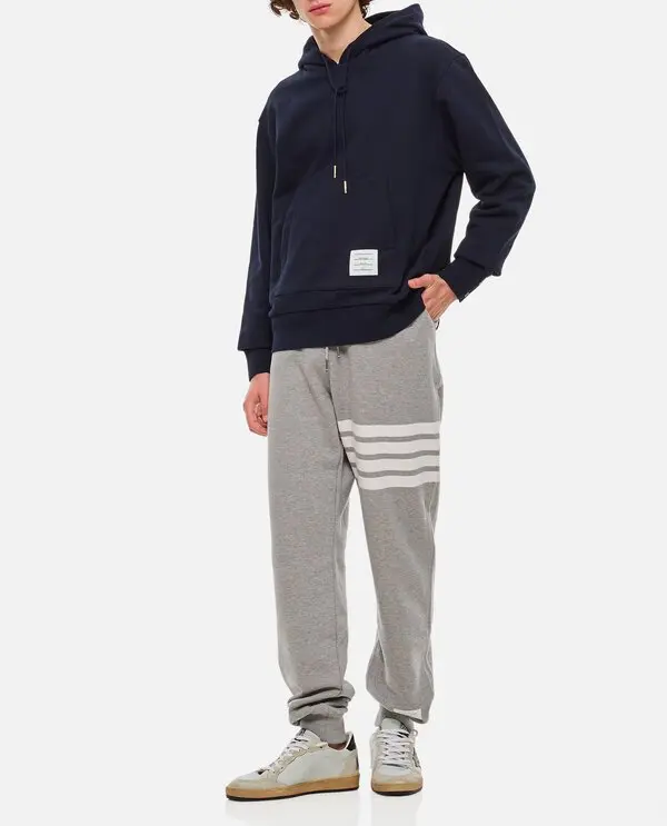Thom Browne Cotton Hoodie Pullover With Drawstring - Multicolor