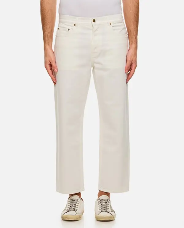 GOLDEN GOOSE Cory Loose Skate Dyed" White Denim Jeans