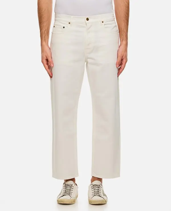 GOLDEN GOOSE Cory Loose Skate Dyed" White Denim Jeans