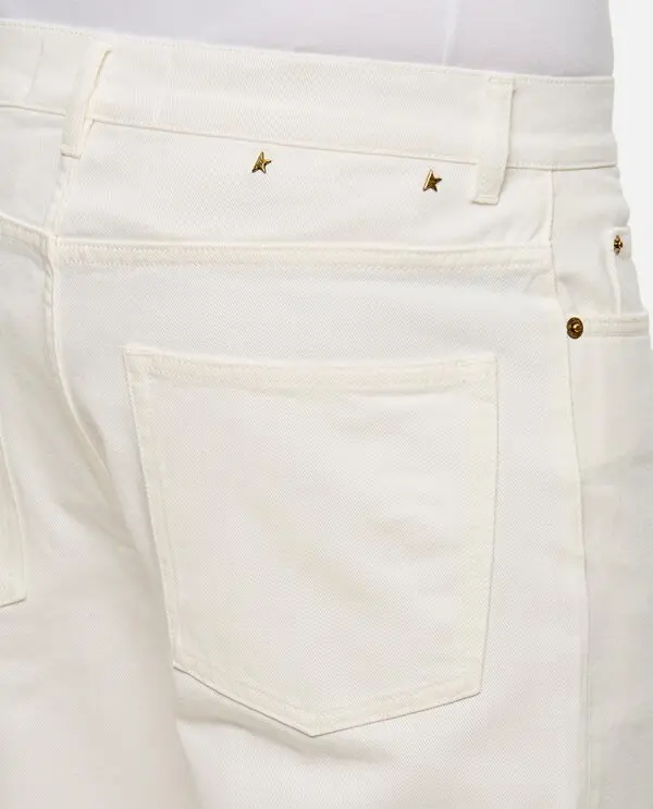 GOLDEN GOOSE Cory Loose Skate Dyed" White Denim Jeans