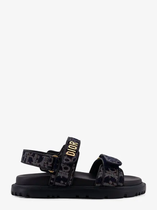 Dior Dioract Sandals In Denim - Blue