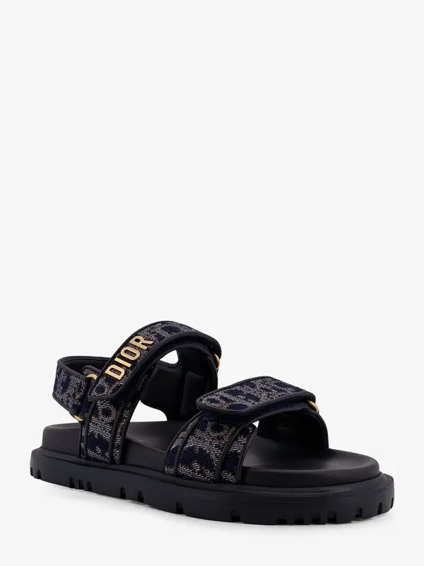 Dior Dioract Sandals In Denim - Blue