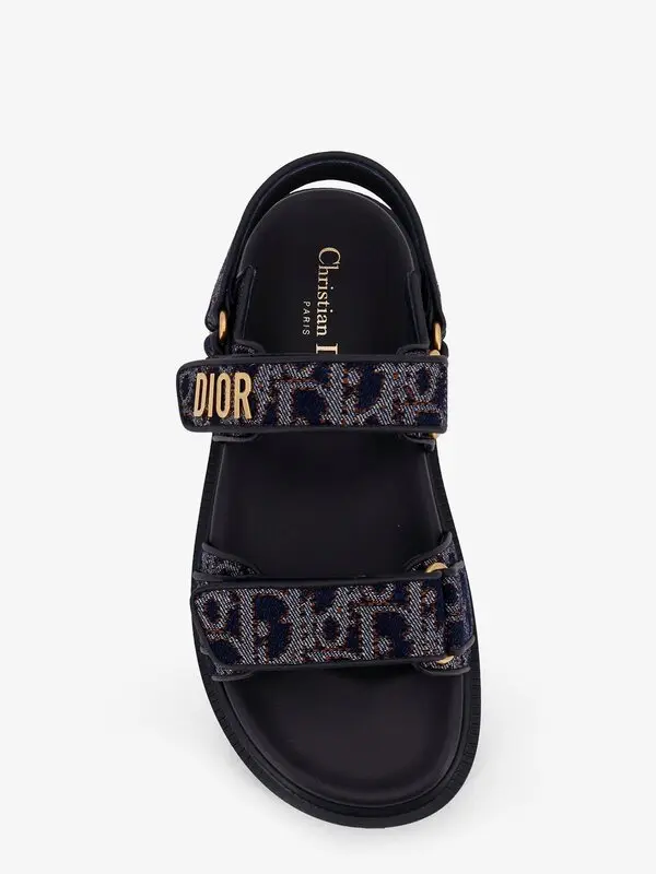 Dior Dioract Sandals In Denim - Blue