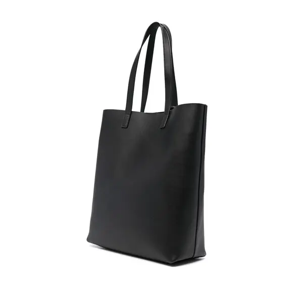 Saint Laurent Grained Calf Leather Tote Bag - Black