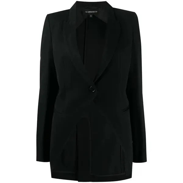 ANN DEMEULEMEESTER Cotton-wool Blend Peak Lapel Jacket