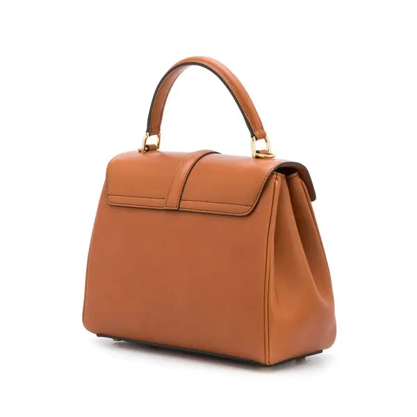 Celine Lambskin Top Handle Bag - Brown