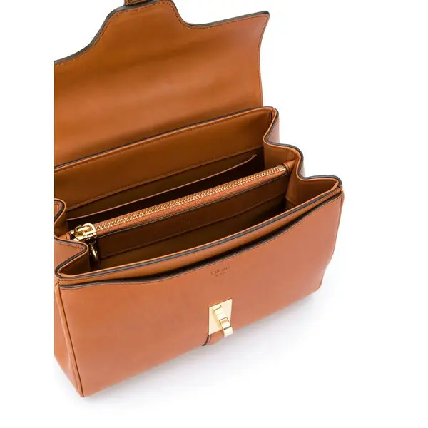 Celine Lambskin Top Handle Bag - Brown
