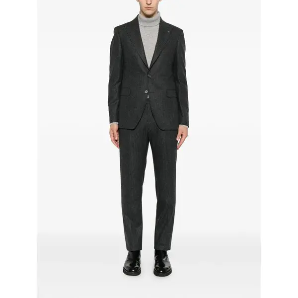 Tagliatore Grey Suits Single Breasted Suits - Gray