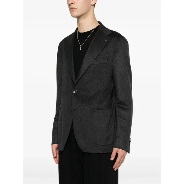 Tagliatore Charcoal Grey Cashmere Blazer