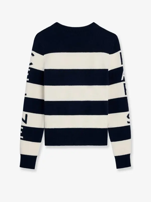 Celine Striped Wool Crew Neck Sweater - Multicolor
