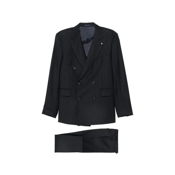 Tagliatore Suits Double Breasted Suits - Blue