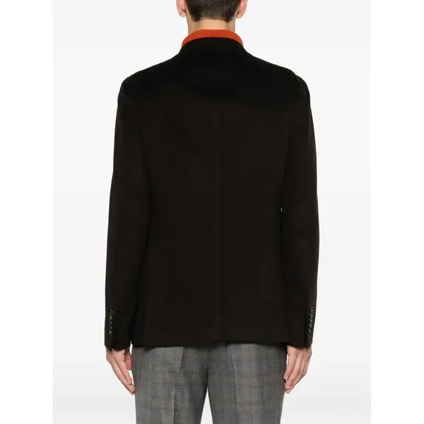 Tagliatore Double-breasted Peak Lapel Cashmere Blazer - Brown