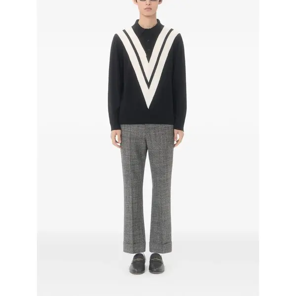 Valentino Garavani Wool V-inlay Polo Jumper
