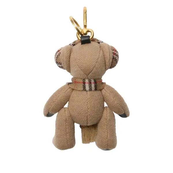 Burberry Check Scarf Teddy Bear Charm - Red