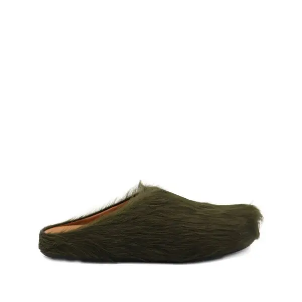Marni Calf Hair Slip-on Trainers - Green