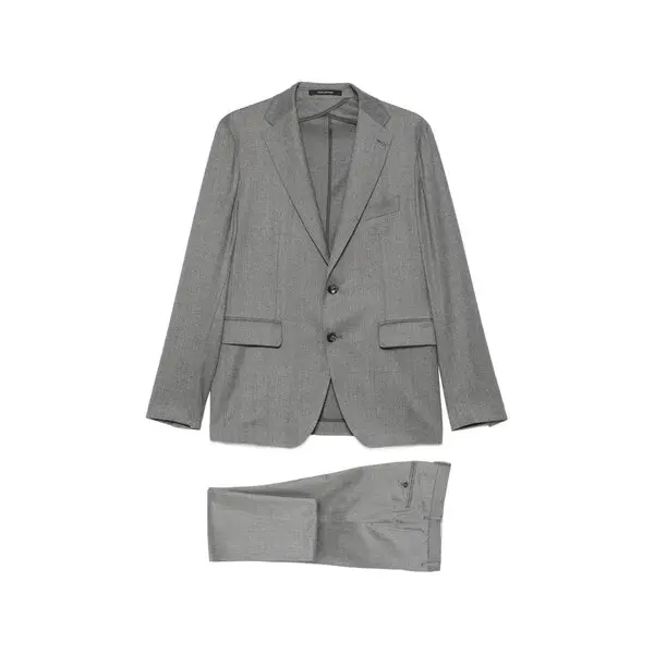 Tagliatore Grey Suits Single Breasted Suits