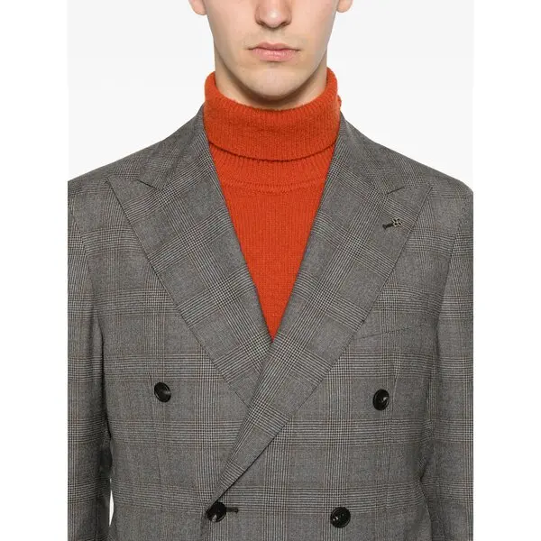 Tagliatore Grey Suits Double Breasted Suits - Gray