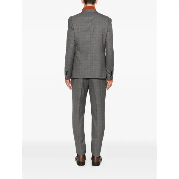 Tagliatore Grey Suits Double Breasted Suits - Gray