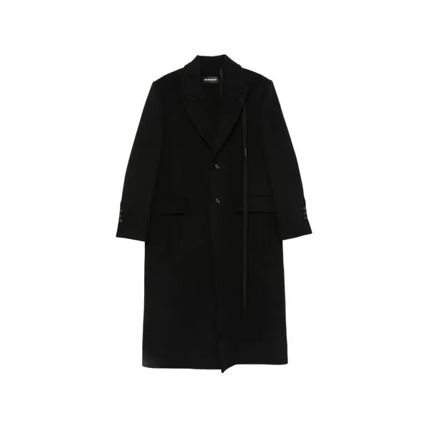ANN DEMEULEMEESTER Single Breasted Coat - Black