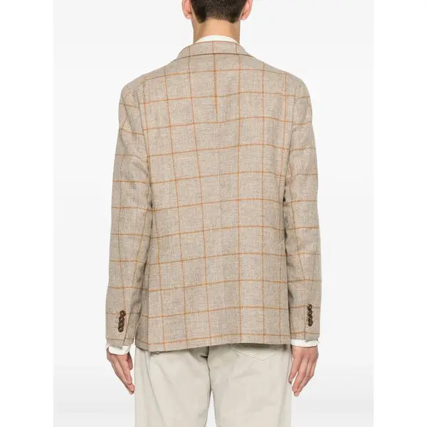 Tagliatore Checked Blazer With Notched Lapel