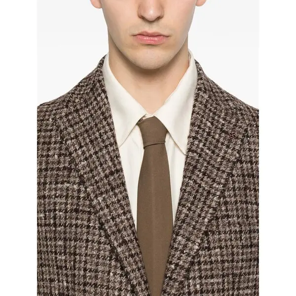 Tagliatore Houndstooth Blazer - Brown