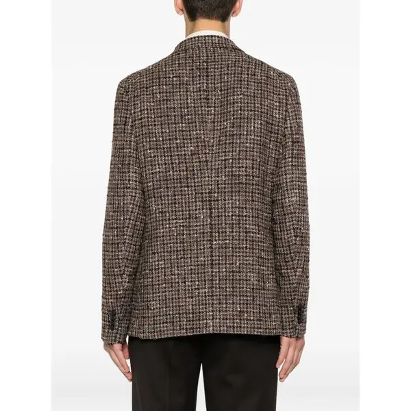 Tagliatore Houndstooth Blazer - Brown