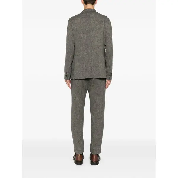 Tagliatore Grey Suits Double Breasted Suits