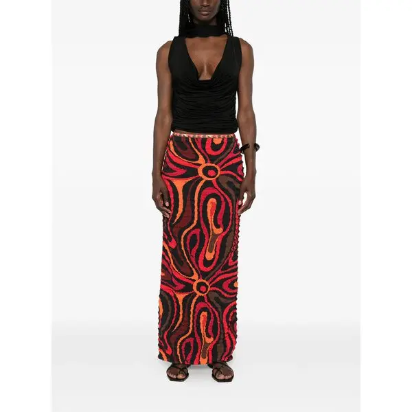 Emilio Pucci Printed Puckered Texture Skirt