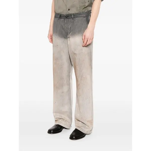 Our Legacy Grey Denim Wide-leg Jeans - Gray